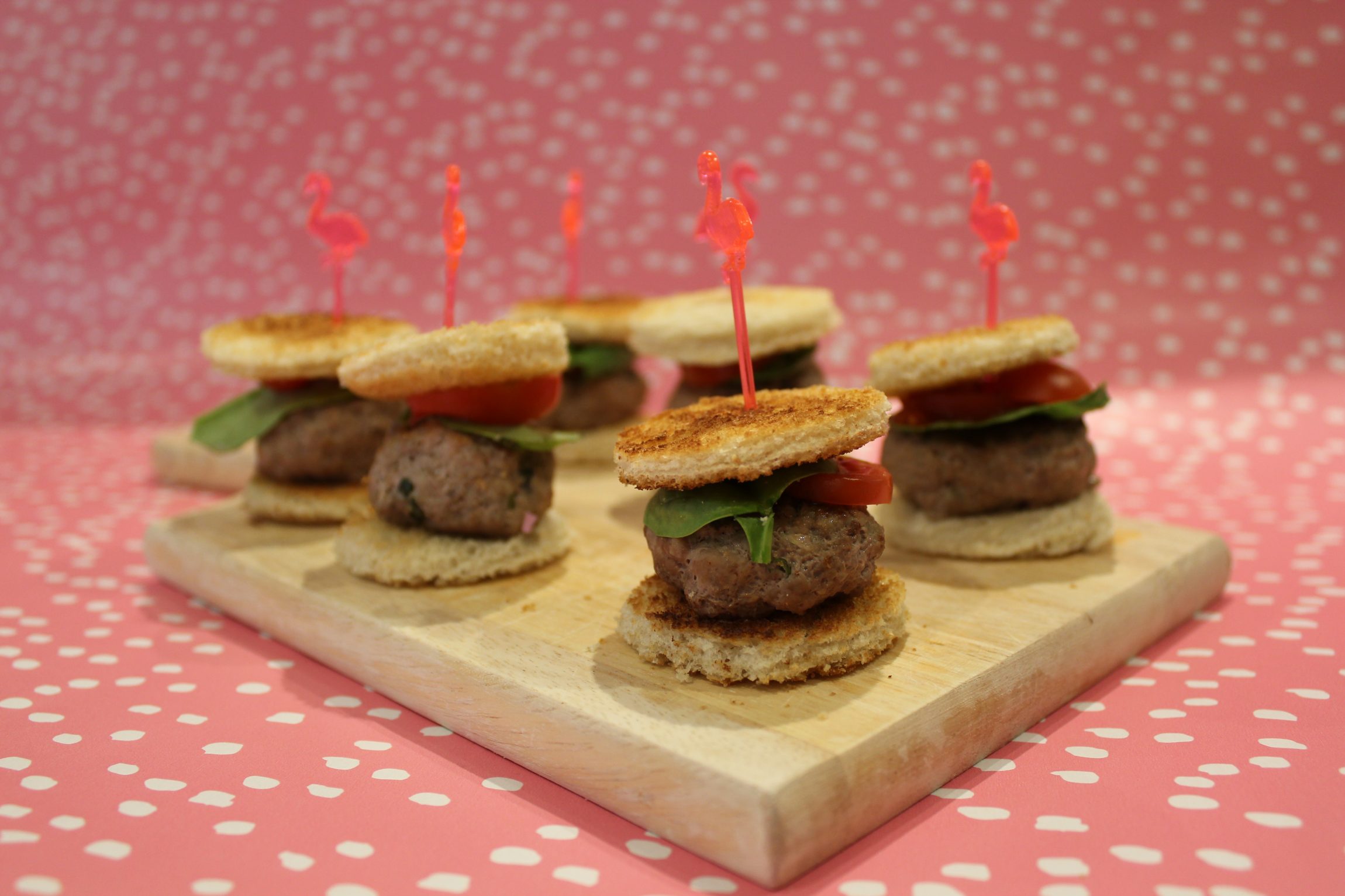 Homemade mini lamb burgers (makes 12) - Dizzy Rhino